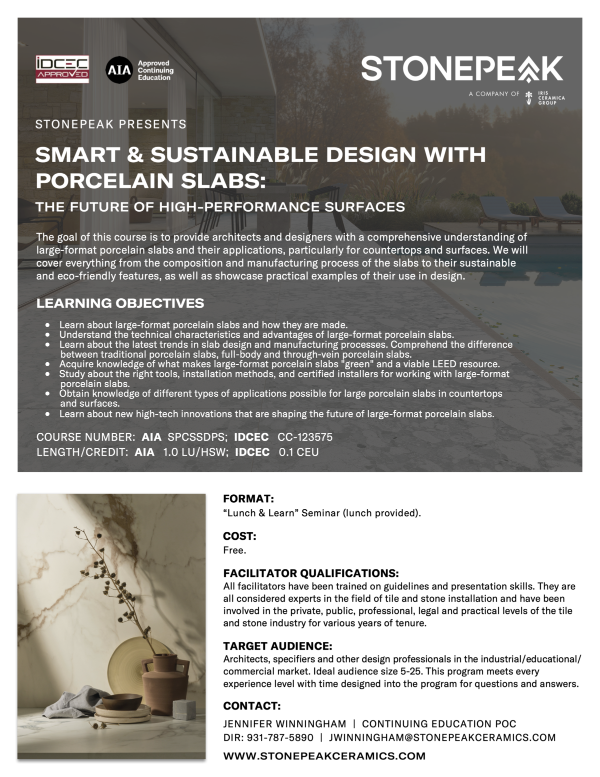 CEU - Smart and Sustainable Design with Porcelain Slabs | Stonepeak ...